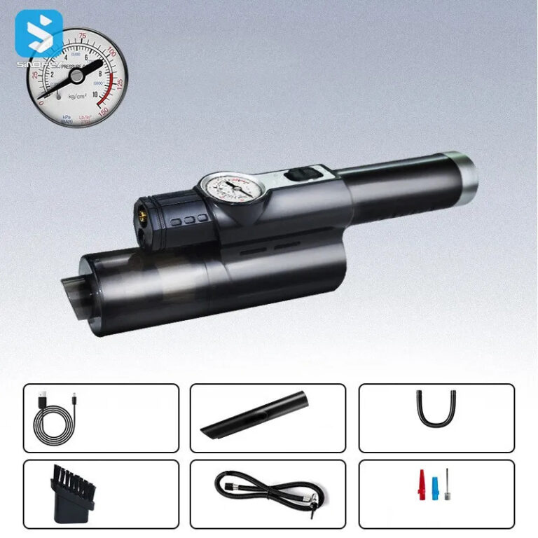 مكنسة كهربائية لاسلكي محمولة 4 في 1 للسيارة مع مضخة هواء - eplus store