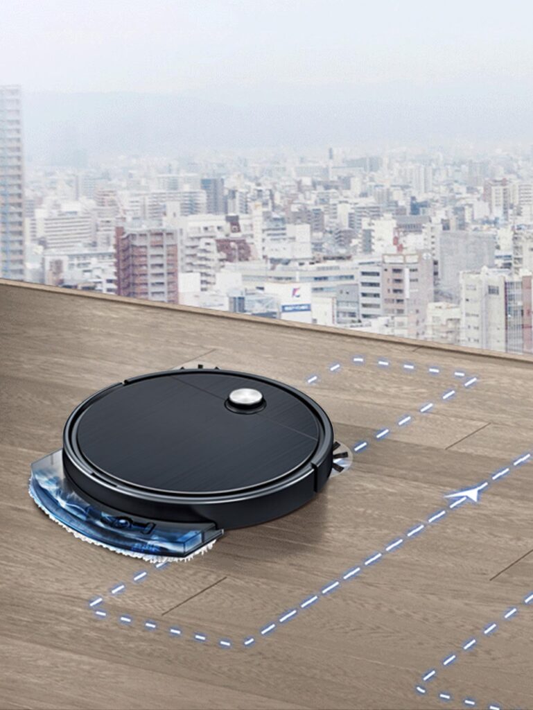 مكنسة وممسحة روبوتية ذكية مع جهاز تحكم - eplus store